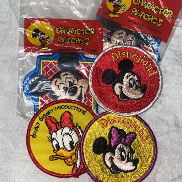 Disney | Accessories | Vintage Walt Disney Mickey Minnie Daisy Patches ...